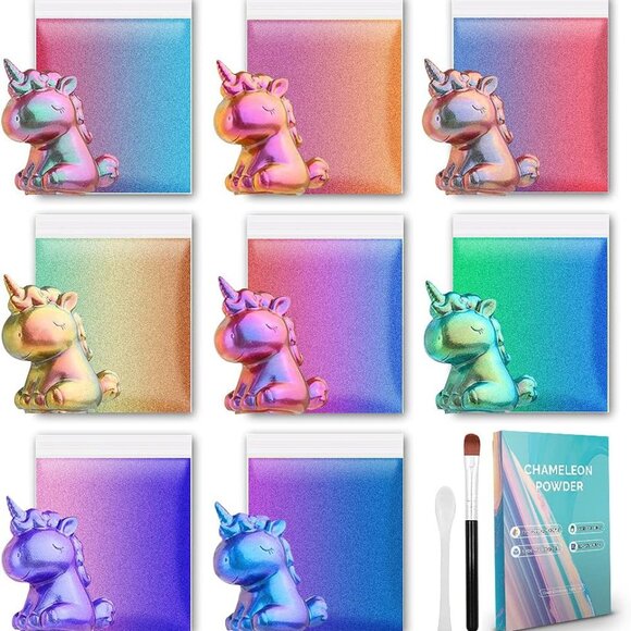 Other | Chameleon Mica Powder 8 Colors Metallic Shift Mica Powder ...